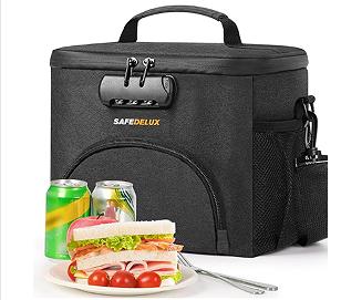 China Insulated Lunch Bag with Combination Lock 10x6.7x8 Inch Leakproof Cooler Bag for Men Women for sale