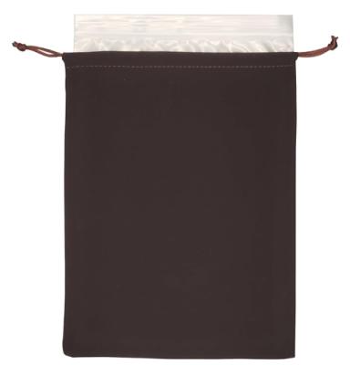 China Large Brown Velvet Cremains Urn Bag for Human Ashes 10x12 Inch 230 Cubic Inch Capacity for sale