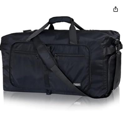 China Fmeida 65L Foldable Travel Duffel Bag with Shoe Compartment Water Repellent Tear Resistant for Men Women for sale
