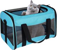 China Airline Approved Cat Carrier 17x11x11 Inch Collapsible Pet Travel Carrier for Medium Cats Small Dogs for sale