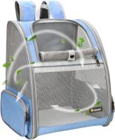 China Rewell PVC Mesh Pet Carrier Backpack for Cats and Dogs Up to 18 lbs 12.6x11.4x16.5 Inch for sale