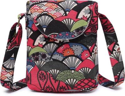 China Women's Retro Canvas Shoulder Bag 7x9x4 Inch Hippie Boho Crossbody Handbag for sale