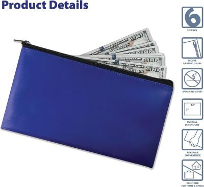 China Heavy Duty Zipper Pouches 2-6 Mil Thick Clear Plastic Bank Bags for Secure Storage for sale