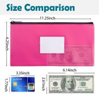China Heavy Duty Zipper Bank Bags 6 Mil Waterproof Secure Seal Clear Plastic Pouch for Cash Documents for sale