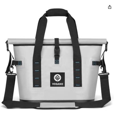 China 40 Can Insulated Soft Cooler Bag Roll Top Waterproof Leak Proof Portable Ice Chest 12HR Cold Retention for sale