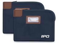 China IPO Waterproof Cash Bag 2 Pack with Key Lock 11x8.6 Inches Security Money Pouch for Travel for sale