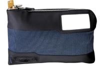China Master Lock 7120D Money Bag with Key Lock and Zipper 11.5 Inch Blue Nylon Cash Pouch for sale