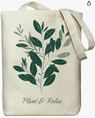 China Women's Canvas Tote Bag 12 oz Heavy Duty with Zipper Inner Pocket 17.9x13.9 cm for sale