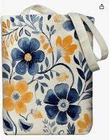 China Women's Canvas Tote Bag 12 oz Heavy Duty with Zipper Inner Pocket 17.9x13.9 cm for sale