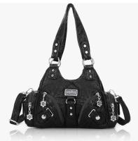 China Women's Small Hobo Shoulder Bag Vegan Leather Multi-Pocket Tote 9.8x4.3x7in for sale
