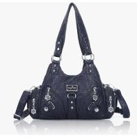 China Women's Small Hobo Shoulder Bag Vegan Leather Multi-Pocket Tote 9.8x4.3x7in for sale