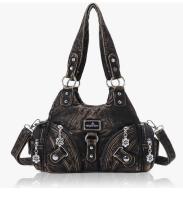 China Women's Small Hobo Shoulder Bag Vegan Leather Multi-Pocket Tote 9.8x4.3x7in for sale