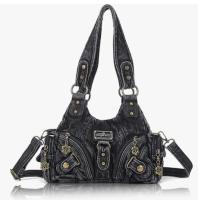 China Women's Small Hobo Shoulder Bag Vegan Leather Multi-Pocket Tote 9.8x4.3x7in for sale