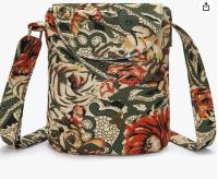 China Women's Retro Canvas Shoulder Bag 7x9x4 Inch Hippie Boho Crossbody Handbag for sale