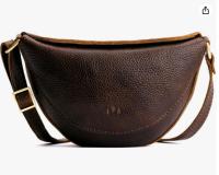 China Koala Full Grain Leather Sling Bag Adjustable Strap Handmade 1.2L Capacity for sale