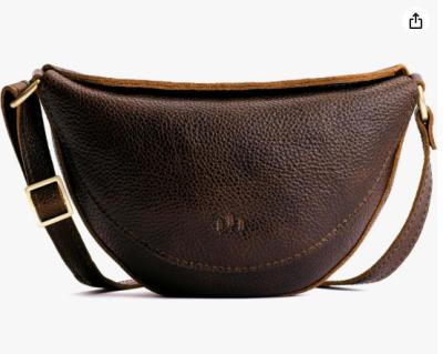 China Koala Full Grain Leather Sling Bag Adjustable Strap Handmade 1.2L Capacity for sale