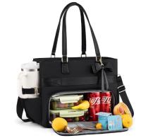 China Insulated Lunch Tote Bag for Women, 15.6 Inch Laptop Compartment, Large Capacity Work Tote with Cup Holder, Water Resistant Leakproof for sale
