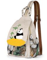China Handcrafted Canvas Convertible Sling Bag for Women 12.5x10x6 Inch Lightweight Mini Backpack for sale