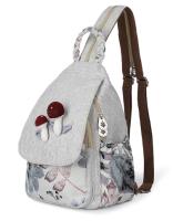 China Handcrafted Canvas Convertible Sling Bag for Women 12.5x10x6 Inch Lightweight Mini Backpack for sale