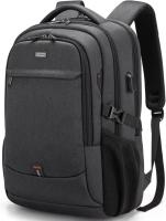 China 17 Inch Laptop Backpack Water Resistant Travel USB Charging Port 28L College Bag for Men Women Black for sale
