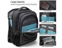 China 17 Inch Laptop Backpack Water Resistant Travel USB Charging Port 28L College Bag for Men Women Black for sale