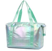 China Compact Travel Bag 30L Expandable Yoga Duffel with Wet/Dry Compartments Handheld Pearlescent Yellow for sale
