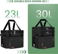 China Cooler Bag Double Deck - 60 Can Leakproof Insulated Portable Soft Lunch Cooler, Extra Large Expandable Ice Chest Cooler for Beach, Picnic, Camping, Shopping for sale