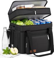 China Cooler Bag Double Deck - 60 Can Leakproof Insulated Portable Soft Lunch Cooler, Extra Large Expandable Ice Chest Cooler for Beach, Picnic, Camping, Shopping for sale