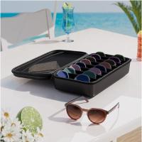 China Travel Sunglasses Organizer​,​ Hard Shell​ Sunglass Case Adjustable Slots for Multiple ​Sunglass Eyeglass Case for sale