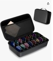 China Travel Sunglasses Organizer​,​ Hard Shell​ Sunglass Case Adjustable Slots for Multiple ​Sunglass Eyeglass Case for sale