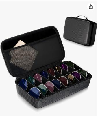 China Travel Sunglasses Organizer​,​ Hard Shell​ Sunglass Case Adjustable Slots for Multiple ​Sunglass Eyeglass Case for sale