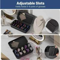 China Travel Sunglasses Organizer​,​ Hard Shell​ Sunglass Case Adjustable Slots for Multiple ​Sunglass Eyeglass Case for sale