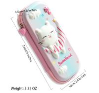 China Pencil Case  3D EVA Cat Cartoon Storage Pouch Pen Holder for School Kids Large-Capacity Storage Box Children's Student Gift Stationery Box for sale