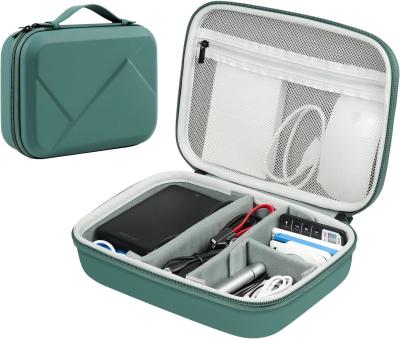 China EVA Electronic Accessories Storage Case Large Shockproof Waterproof Storage Bag for Electronics Organizer Portable Cable Storage Bag for Travel or Work for sale