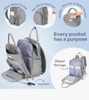China Baby Diaper Bag Backpack with Changing Pad, Waterproof | Baby Shower Gifts, Travel Baby Bags for Mom Dad Girl Boy, Insulated Bottle Holders, Pacifier Case, Large Capacity for sale