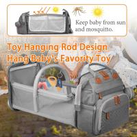 China Baby Diaper Bag with Changing Station, Waterproof Diaper Bag Backpack for Moms Dads with USB Charging Port, Baby Shower Gifts, Baby essentials,Grey for sale
