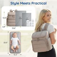 China mommore Diaper Bag Backpack, Baby Bag, Diaper Backpack for Mom Dads, Coffee | Waterproof Changing Pad, Stroller Straps for Toddler, Insulated Pockets, Pacifier Case, Baby Essential for sale