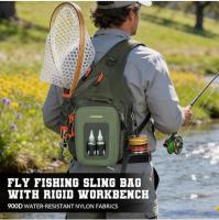 China Fishing Backpack Tackle Bag with Workstation & Net Holder | Fits up to 2 x 3600 tackle boxes , MOLLE System, EVA Hardshell Lightweight Outdoor Pack for sale