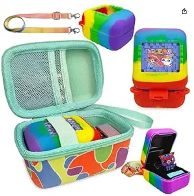 China Silicone Cover and Hard Case Interactive Digital Pet | Accessories for Bitzee Original Virtual Electronic Pets Protective Cases with Lanyard (Teal) for sale