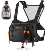 China Water-Resistant Fishing Chest Pack; Fishing Bag for Men | EVA Zip-Down Workstation, MOLLE Storage, Adjustable Chest Straps and Versatile Multifunctional Storage System for sale