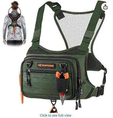 China Water-Resistant Fishing Chest Pack; Fishing Bag for Men | EVA Zip-Down Workstation, MOLLE Storage, Adjustable Chest Straps and Versatile Multifunctional Storage System for sale