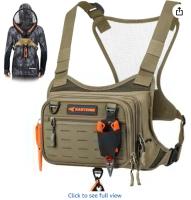 China Water-Resistant Fishing Chest Pack; Fishing Bag for Men | EVA Zip-Down Workstation, MOLLE Storage, Adjustable Chest Straps and Versatile Multifunctional Storage System for sale