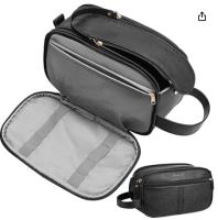 China PU Leather Toiletry Bag for Men, Brown | Travel Toiletry Organizer for Grooming, Shaving Bag for Toiletries Accessories, Bathroom Essentials for sale