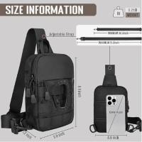 China Small Sling Bag for Men, Tactical Inspired Waterproof Utility EDC Mini Crossbody Chest Bag for Travel Work Sport for sale