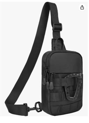 China Small Sling Bag for Men, Tactical Inspired Waterproof Utility EDC Mini Crossbody Chest Bag for Travel Work Sport for sale