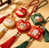 China Chinese-style sachets, embroidered amulets, lucky charm pendants, tassel sachets, festival gifts, custom-made sachets for sale