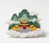 China Embroidery refrigerator magnet custom-made cultural tourism scenic spot museum cultural creative gift custom-made embroidery magnetic refrigerator magnet custom-made for sale