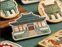 China Embroidery refrigerator magnet custom-made cultural tourism scenic spot museum cultural creative gift custom-made embroidery magnetic refrigerator magnet custom-made for sale