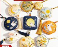 China Mid-Autumn Festival Fragrance Sachet Customized National Style Embroidery Peace Pendant Flutter Fragrance Sachet Festival Cultural Creative Gift Fragrance Sachet Customization for sale
