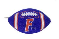 China UF UNIVERSITY OF FLORIDA BEADED FOOTBALL COIN BAG for sale